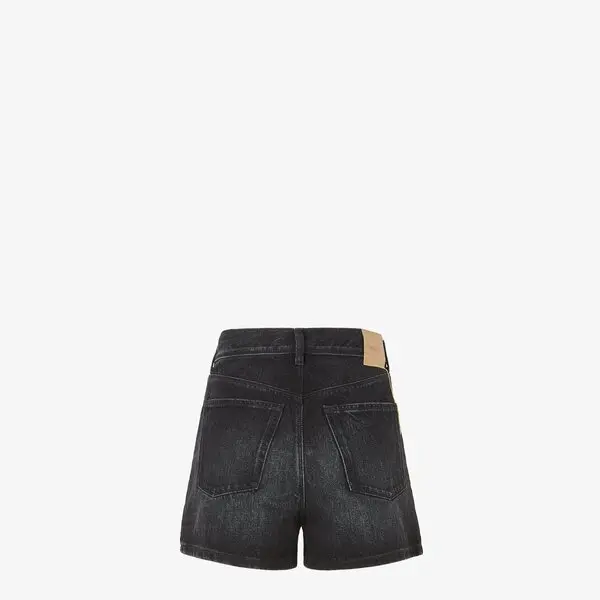 Fendi Slim-fit Organic Cotton Denim Shorts