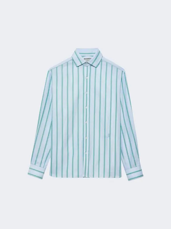 JW Anderson Striped Dress Shirt Blue And Green