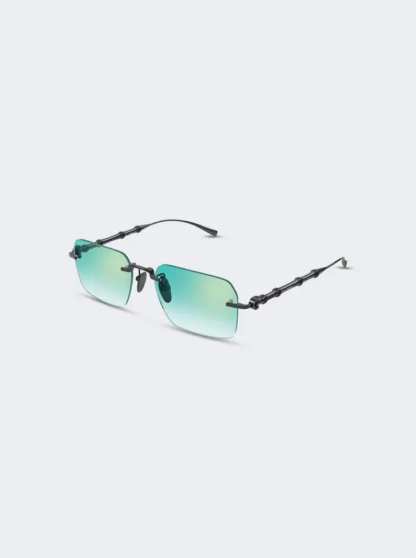 Gucci Frameless Rectangular Sunglasses Ruthenium