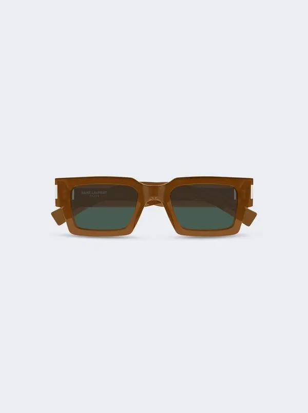 Saint Laurent Sl 572 Sunglasses Transparent Cognac - Brown