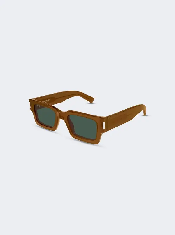 Saint Laurent Sl 572 Sunglasses Transparent Cognac - Brown