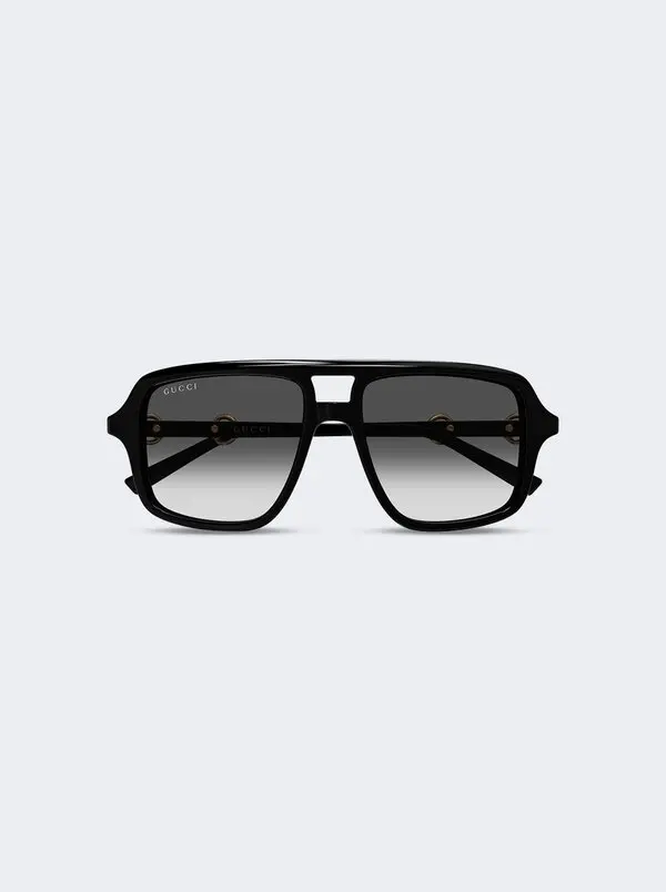 Gucci Navigator Frame Sunglasses - Black