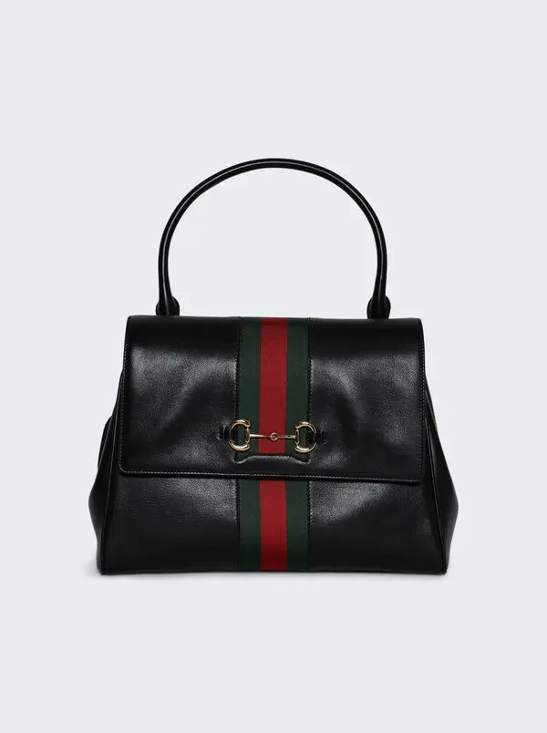 Gucci Paparazzo Medium Top Handle Bag 1053 Vrv - Black