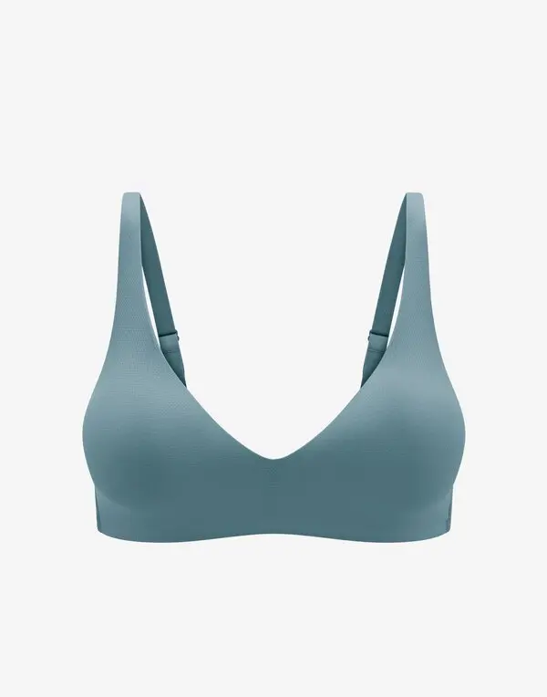 THIRDLOVE Thermoregulating Tempsync™ Wireless Plunge Bra - Bluestone