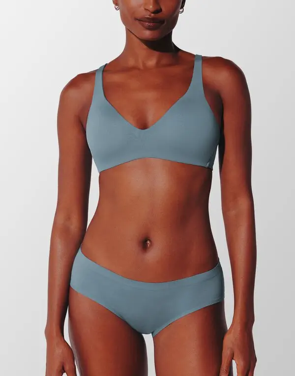 THIRDLOVE Thermoregulating Tempsync™ Wireless Plunge Bra - Bluestone