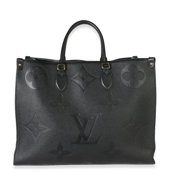 LOUIS VUITTON Giant Monogram Empreinte Onthego Gm Tote Bag - Black