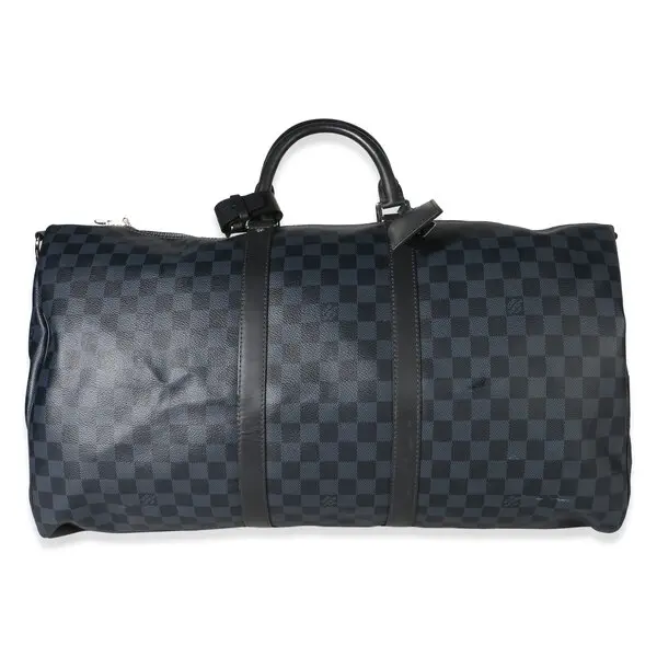 LOUIS VUITTON Damier Cobalt Keepall Bandouliere 55 - Black