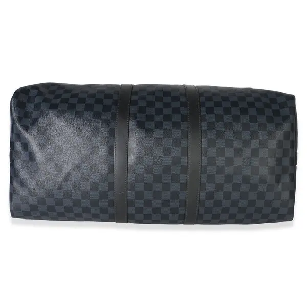 LOUIS VUITTON Damier Cobalt Keepall Bandouliere 55 - Black