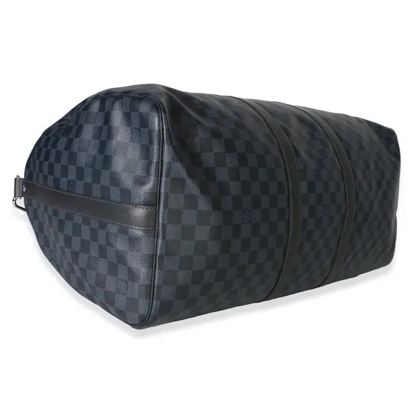 LOUIS VUITTON Damier Cobalt Keepall Bandouliere 55 - Black