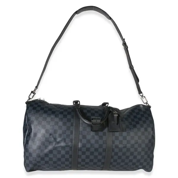 LOUIS VUITTON Damier Cobalt Keepall Bandouliere 55 - Black