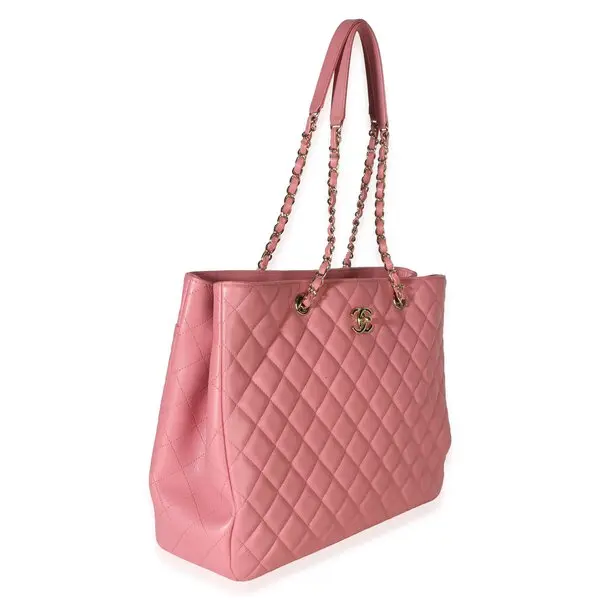 Chanel Quilted Caviar Cc Shopper Tote