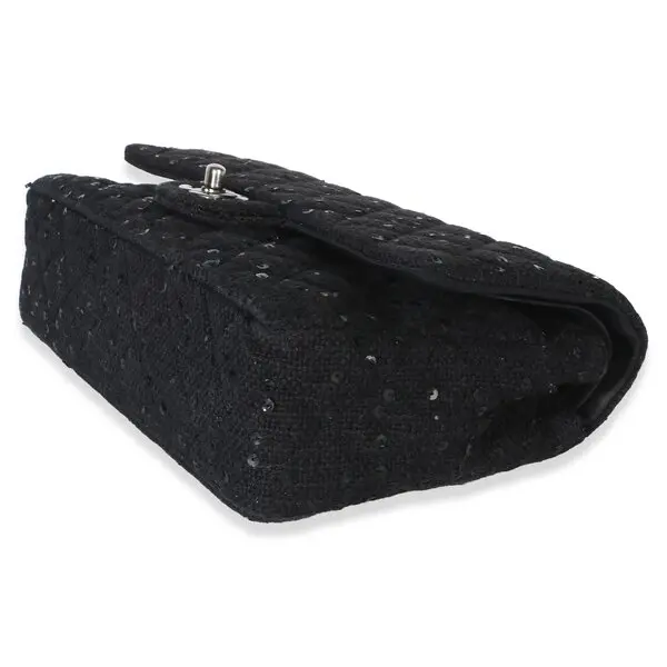 Chanel Vintage Tweed Sequin Embroidered Shoulder Flap Bag