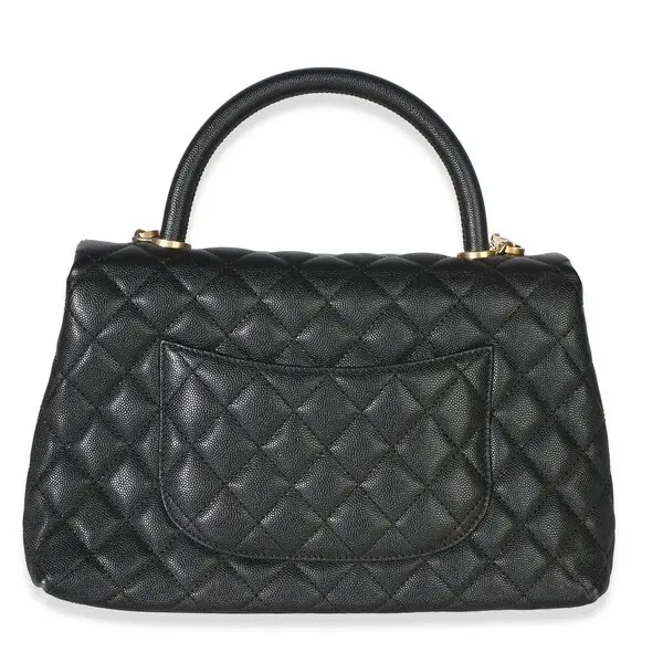 Chanel Quilted Caviar Coco Top Handle Bag