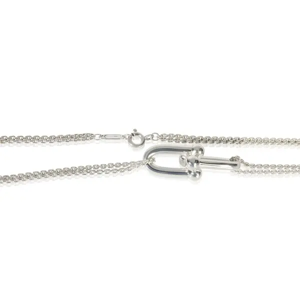 Tiffany & Co. Sterling Silver Hardwear Large Double Link Pendant Necklace