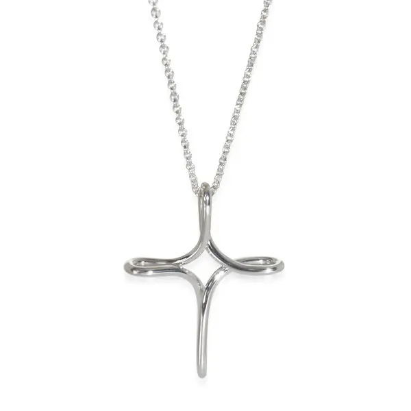 Tiffany & Co. Sterling Silver Elsa Peretti Infinity Cross Pendant Necklace - Sterling_silver