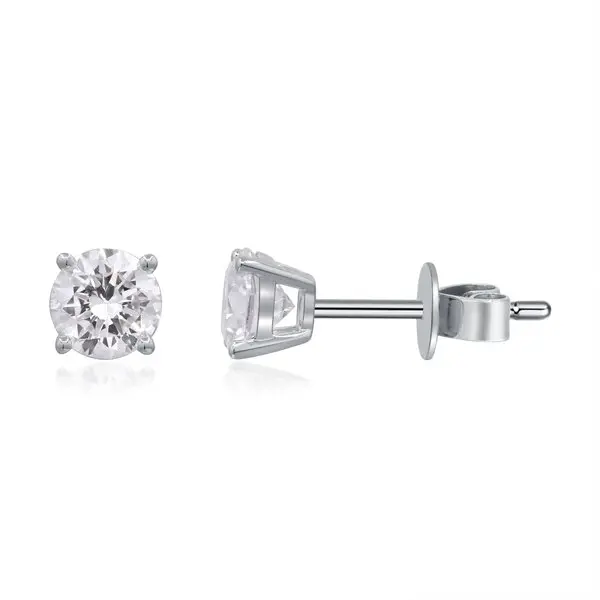 MYGEMMA 1.51 Ctw White Gold Lab-grown Diamond Earrings