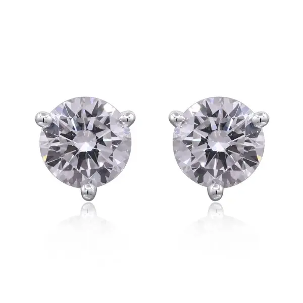 MYGEMMA 2.06 Ctw Lab-grown Diamond Stud Earrings In 14k White Gold - White_gold