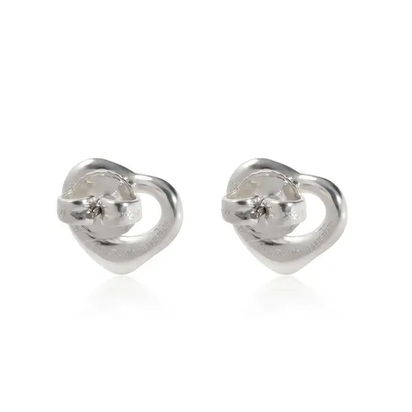 Tiffany & Co. Sterling Silver Elsa Peretti Open Heart Earrings