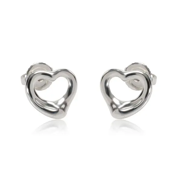 Tiffany & Co. Sterling Silver Elsa Peretti Open Heart Earrings - Sterling_silver