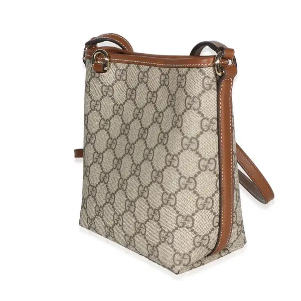 Gucci Gg Supreme Monogram Emblem Nano Bucket Bag