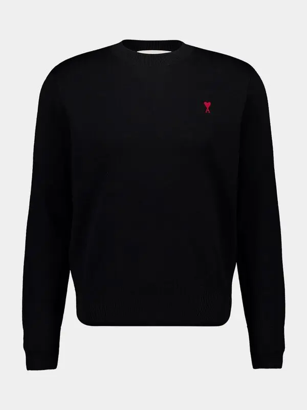 AMI Paris Crew Neck Sweater With De Coeur Emblem