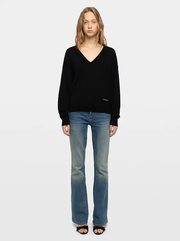 Zadig&Voltaire Soulu V-neck Wool Cashmere Sweater
