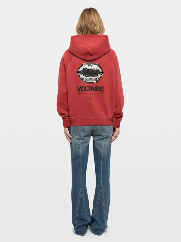 Zadig&Voltaire Georgy Sweatshirt With Wings And Rhinestone Lips