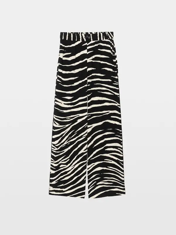 Zadig&Voltaire Zebra Print Pajama-style Pants
