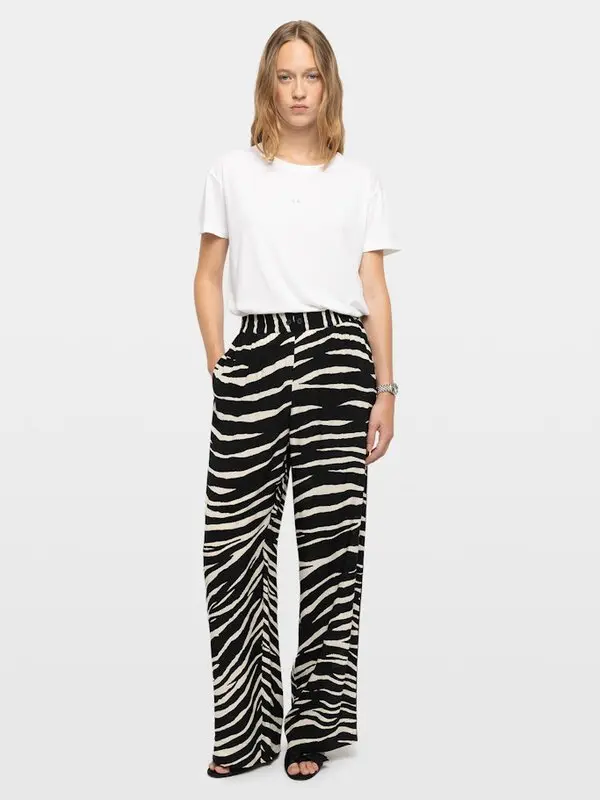 Zadig&Voltaire Zebra Print Pajama-style Pants