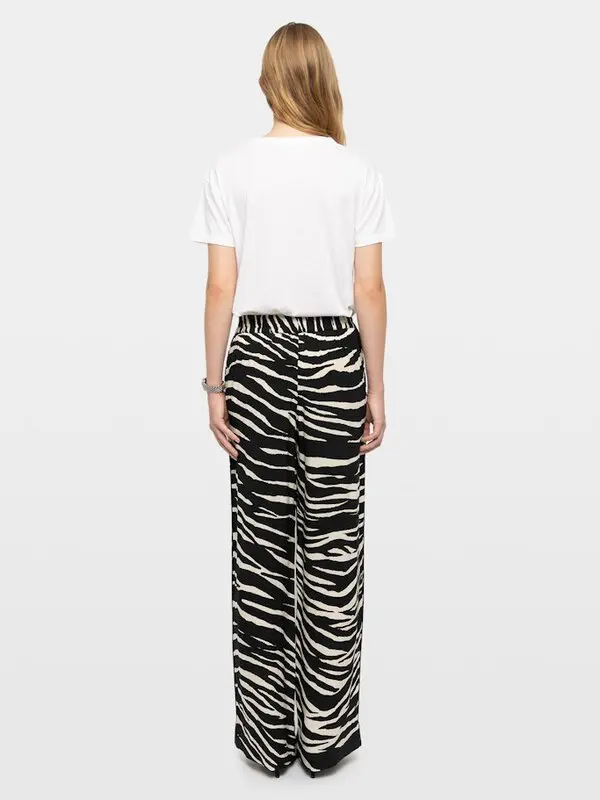 Zadig&Voltaire Zebra Print Pajama-style Pants