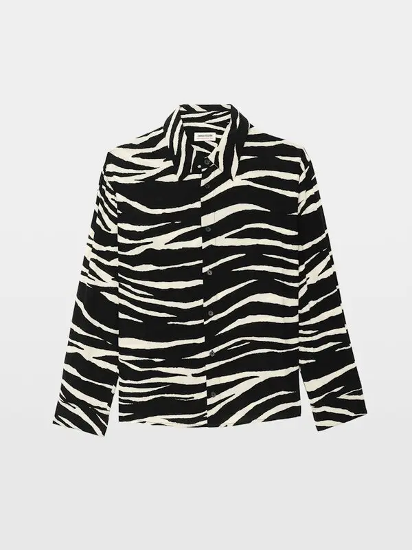 Zadig&Voltaire Tyrica Shirt Zebra Print - Black