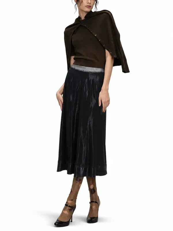 MAISON MARGIELA Gonna Midi In Misto Seta