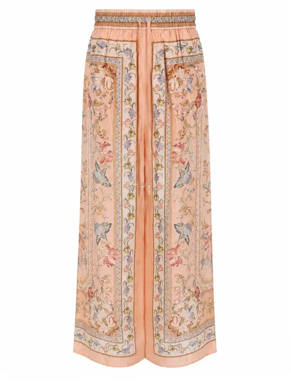 Zimmermann Printed Silk Wide Leg Pants