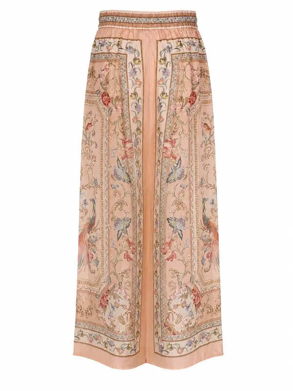 Zimmermann Printed Silk Wide Leg Pants
