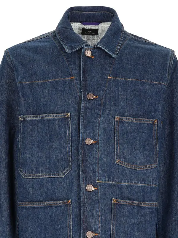 Paul Smith Giacca Chore In Denim
