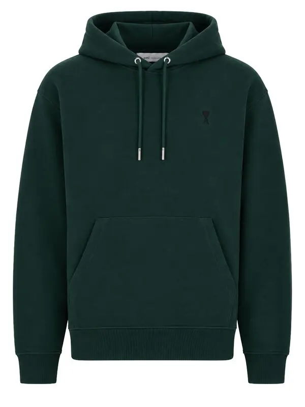 AMI Paris Felpa Con Logo E Cappuccio