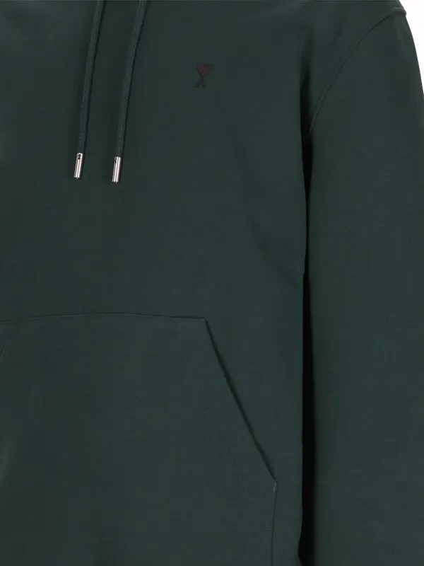AMI Paris Felpa Con Logo E Cappuccio