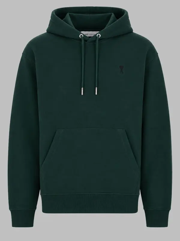 AMI Paris Felpa Con Logo E Cappuccio