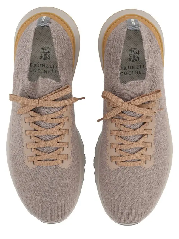 Brunello Cucinelli Wool Knit Sneakers