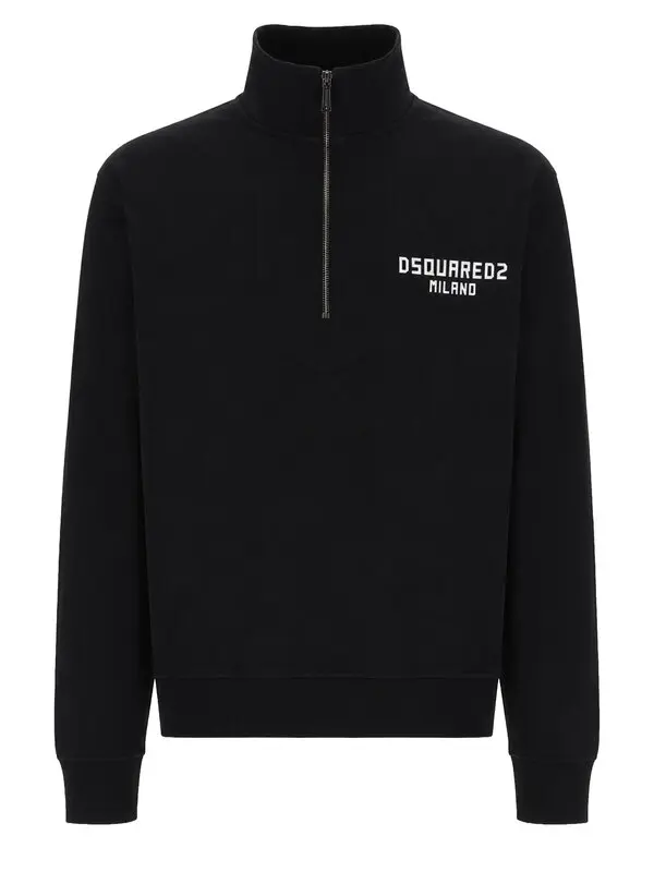 Dsquared2 Felpa Con Zip Corta
