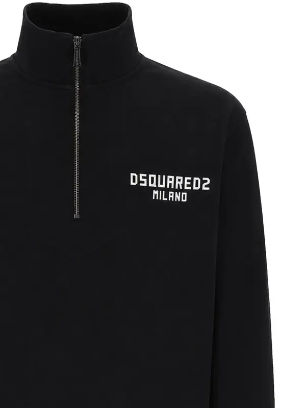 Dsquared2 Felpa Con Zip Corta