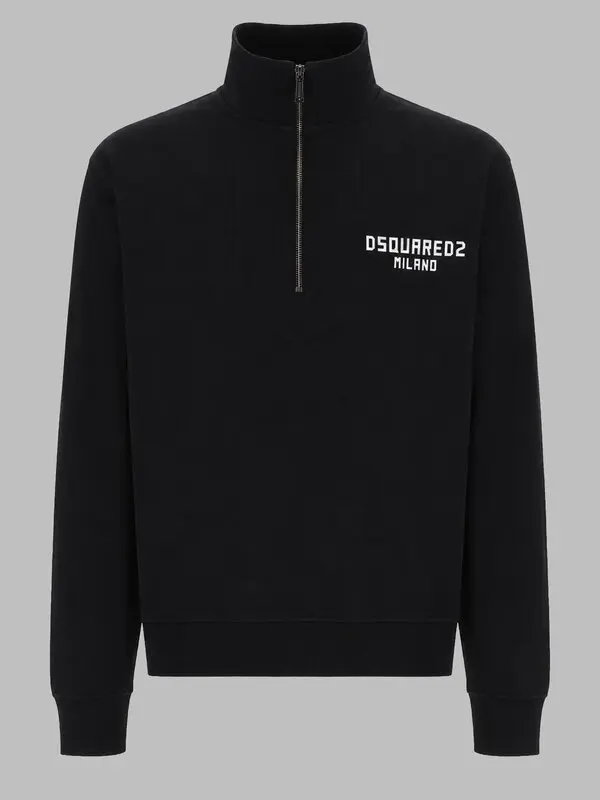 Dsquared2 Felpa Con Zip Corta