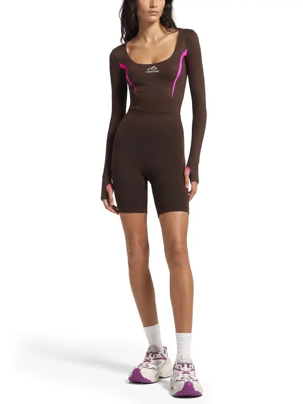 Balenciaga Techwear "ciclista" Cycling Shorts - Brown