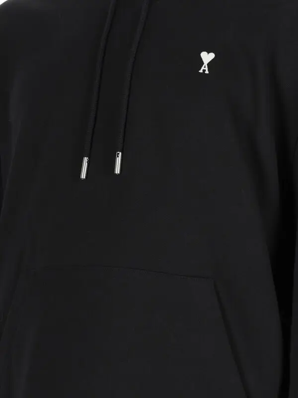 AMI Paris Felpa Con Logo E Cappuccio