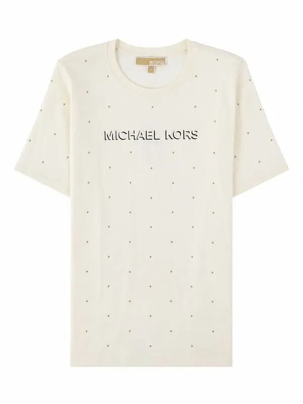 Michael Kors T-shirt With Logo And Rhinestones