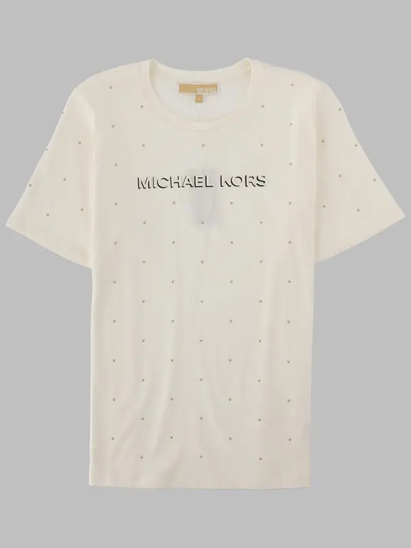 Michael Kors T-shirt With Logo And Rhinestones