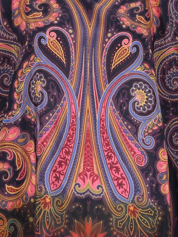 Etro Top Poncho Con Stampa