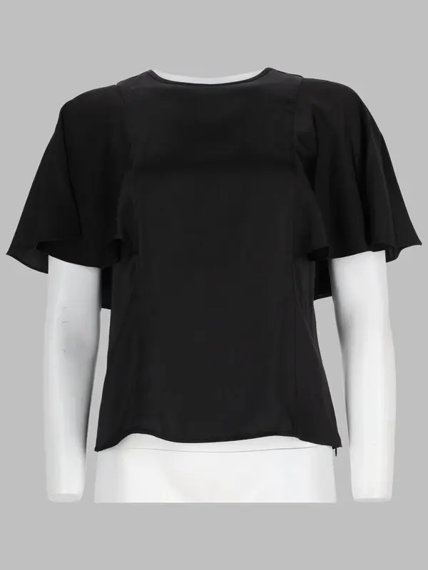 Michael Kors Blusa In Raso Con Maniche A Mantella