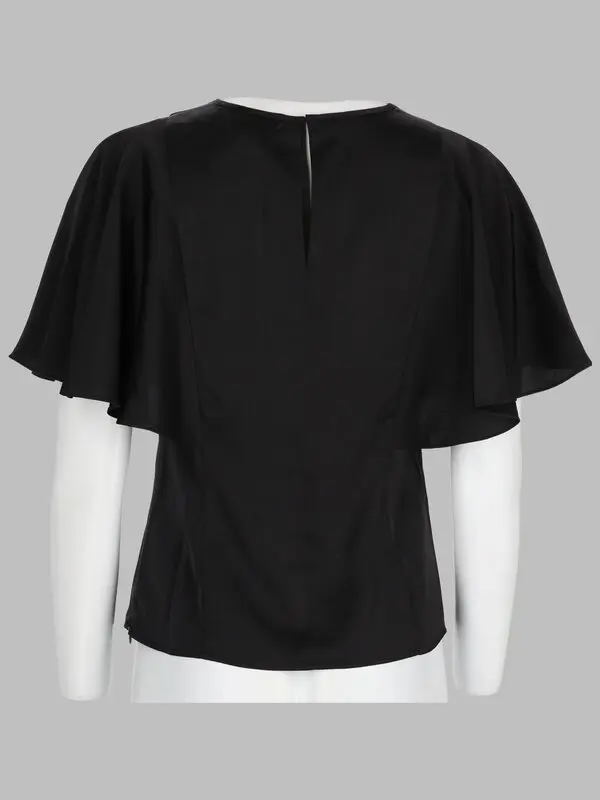 Michael Kors Blusa In Raso Con Maniche A Mantella