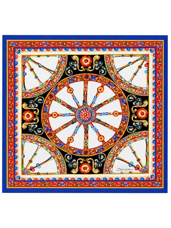 Dolce & Gabbana Foulard In Twill Di Seta
